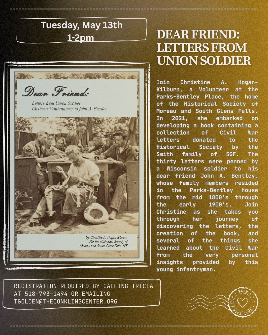 Dear Friend: Letters from a Union Soldier - Bolton Landing Chamber of ...